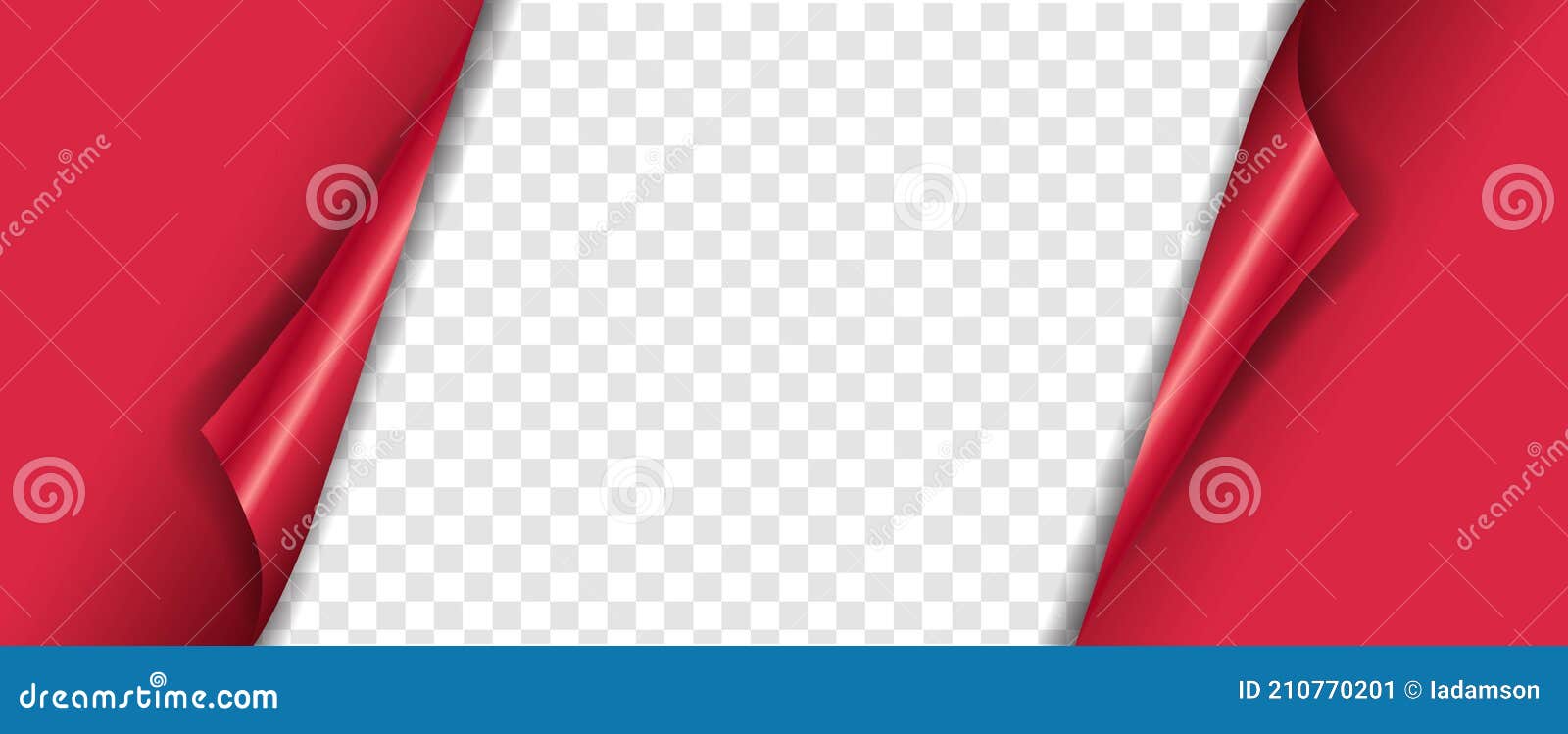 Red Banner with Corners Transparent Background Stock Vector ...