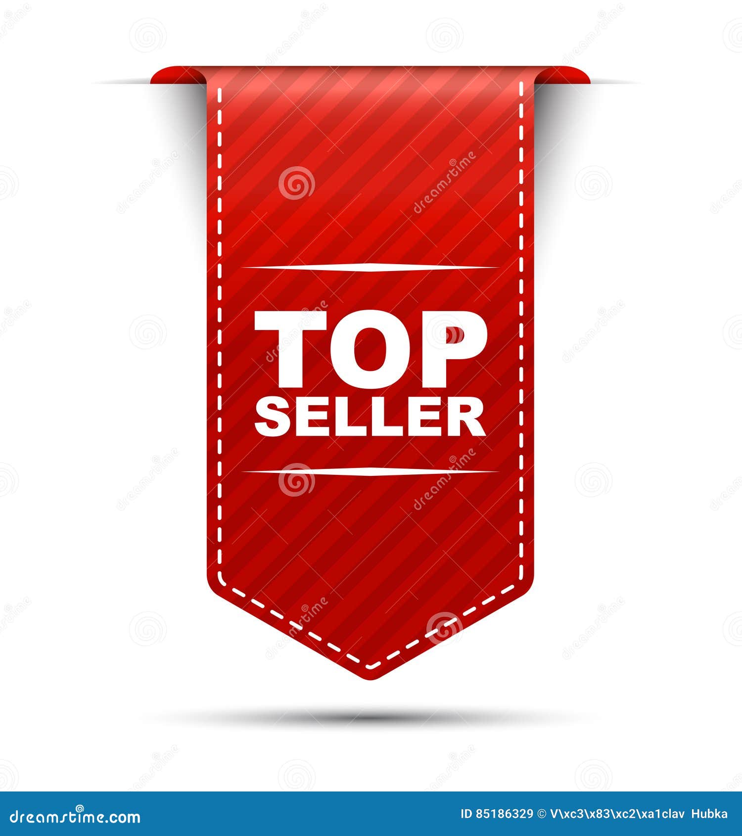 Red Banner Design Top Seller Stock Illustration - Illustration of ...