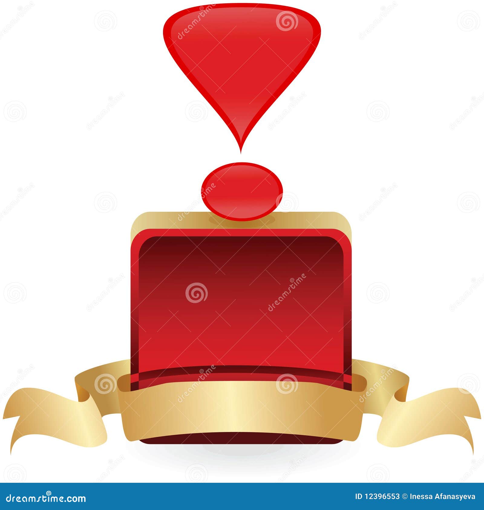 Red Banner with an Exclamation Mark Stock Vector - Illustration of ...