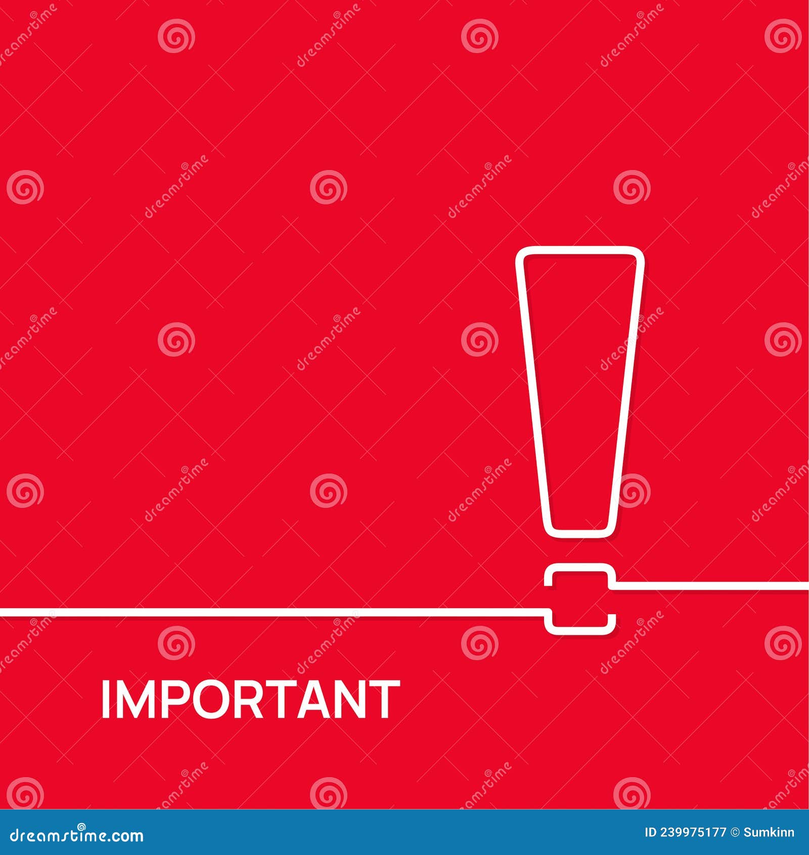 Red Banner with Exclamation Mark Stock Vector - Illustration of speech ...