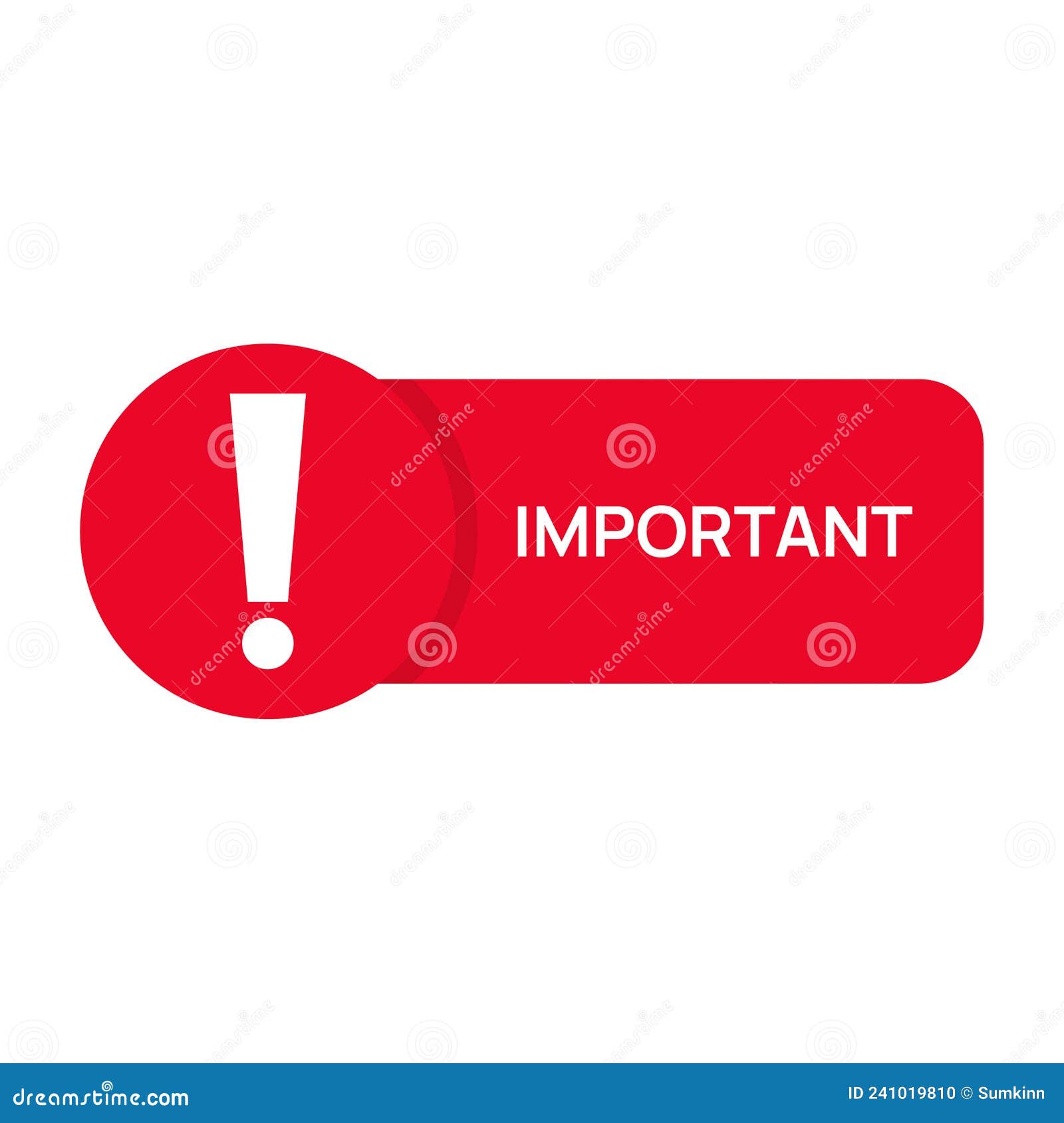 Red Banner with Exclamation Mark Stock Vector - Illustration of ...