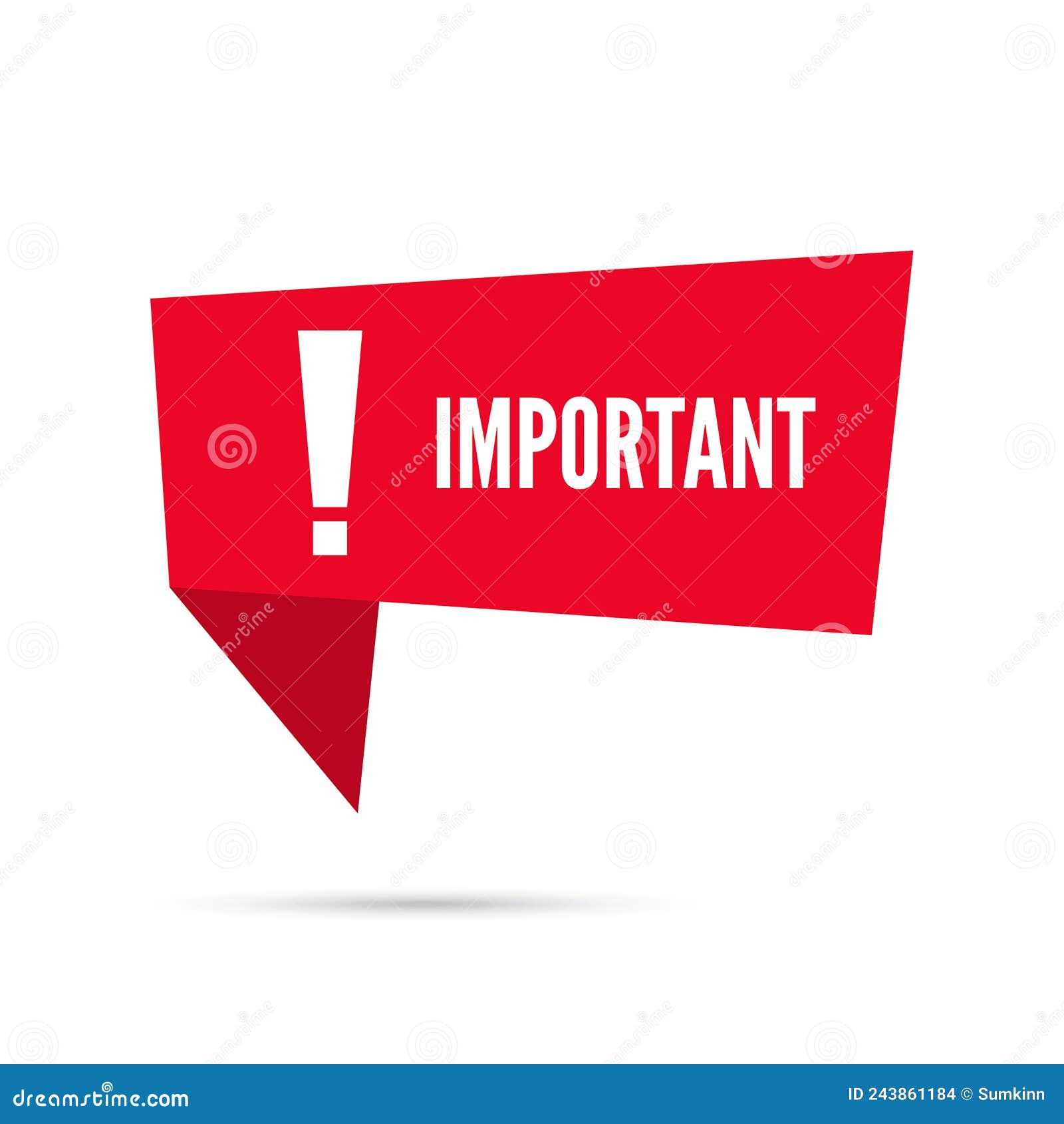 Red Banner with Exclamation Mark Stock Vector - Illustration of info ...