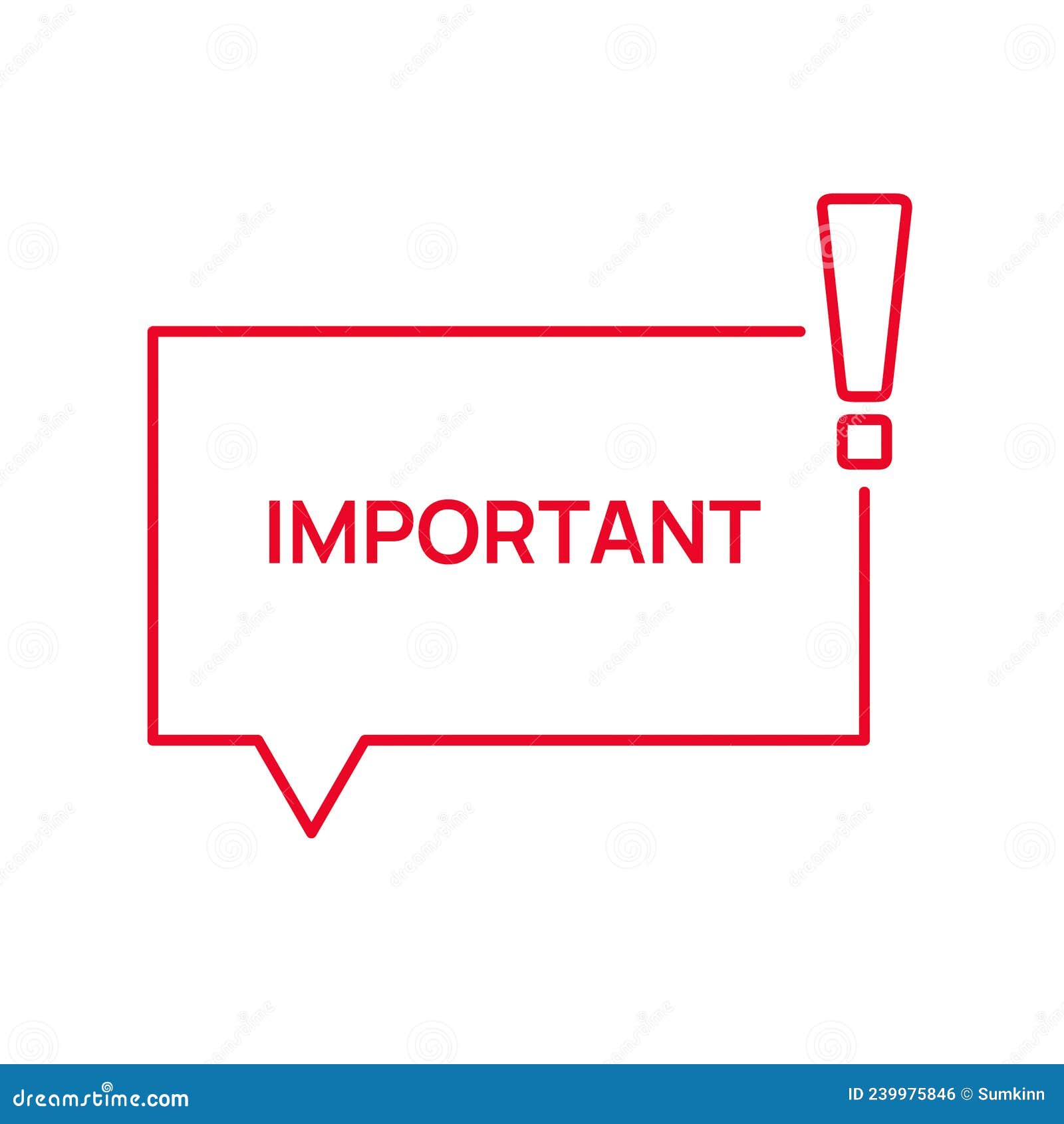 Red Banner with Exclamation Mark Stock Vector - Illustration of ...