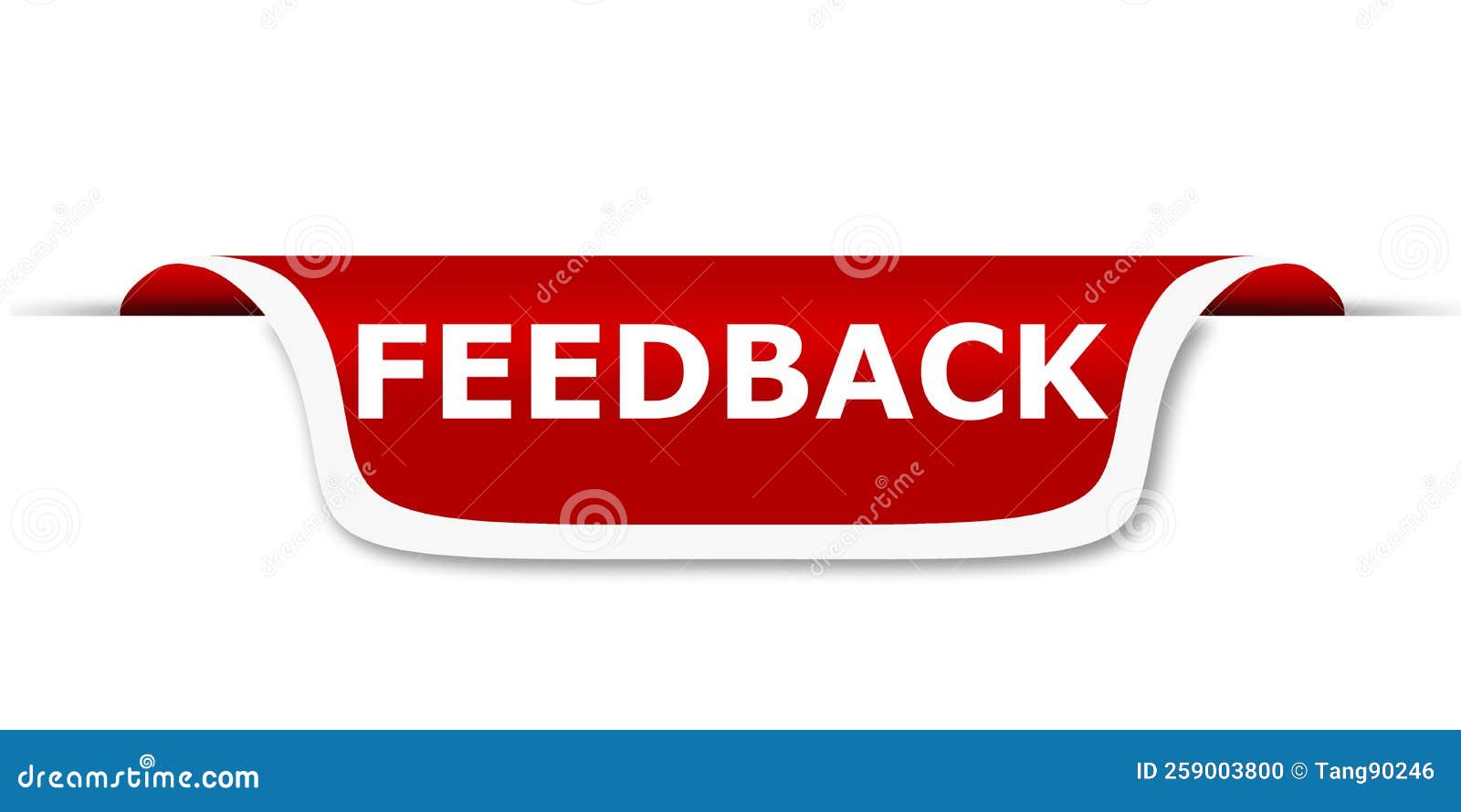 Red Banner with Feedback Word Stock Illustration - Illustration of ...