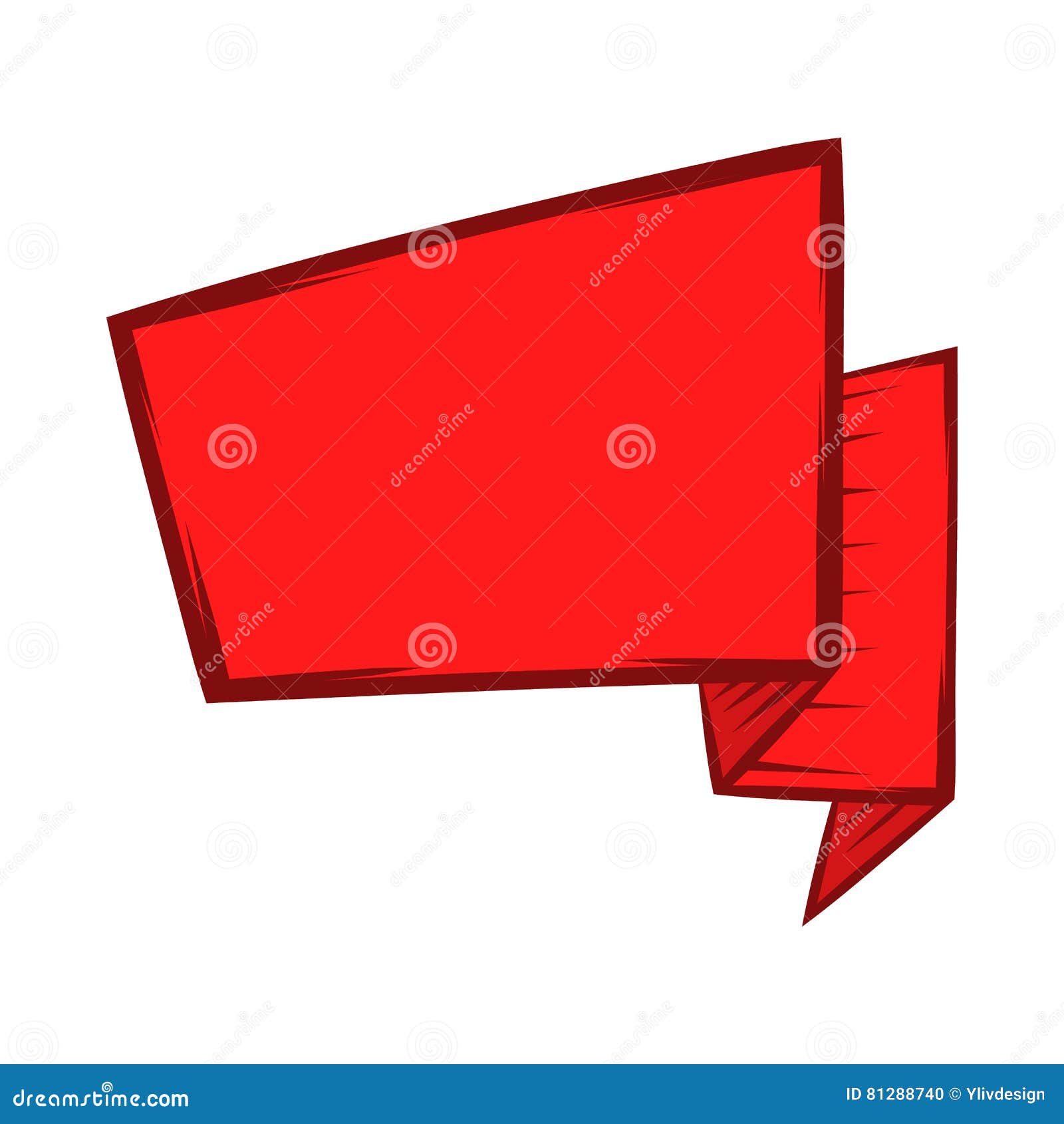 Red Banner Icon, Cartoon Style Stock Vector - Illustration of banner ...