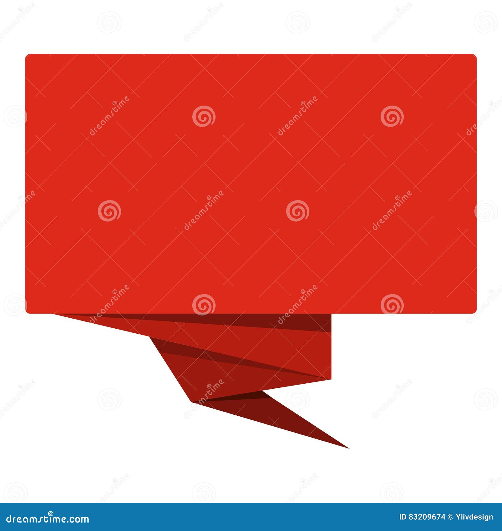 Red Banner Icon, Flat Style Stock Vector - Illustration of decor, flag ...