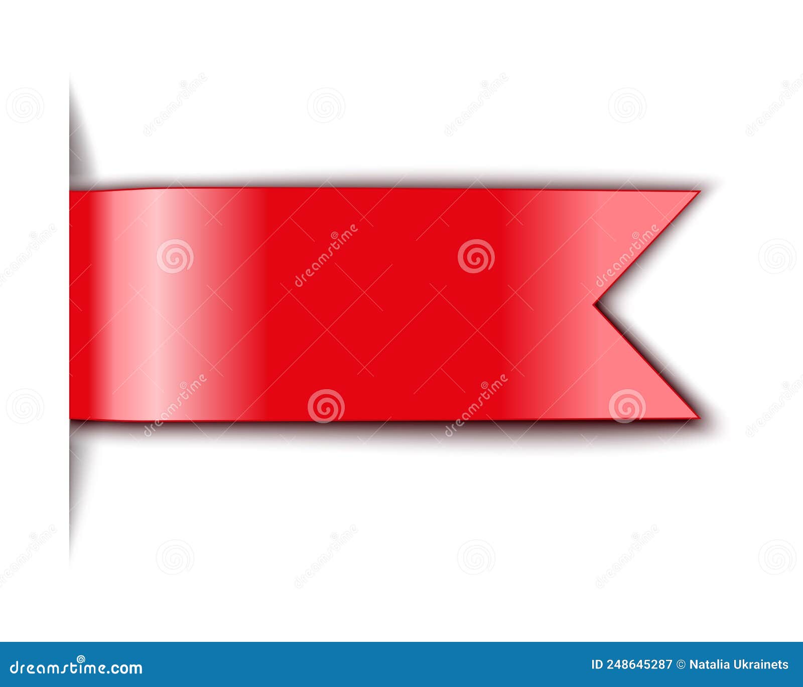 Red banner stock vector. Illustration of white, sticker - 248645287