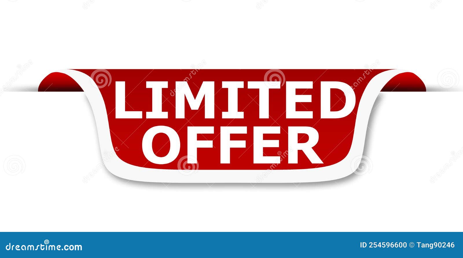 Red Banner with Limited Offer Word Stock Illustration - Illustration of ...