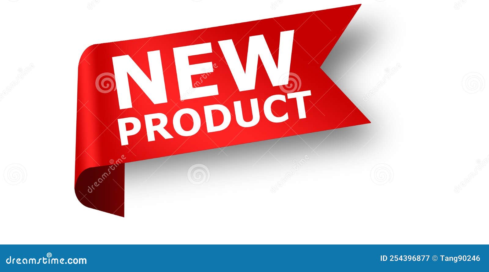 Red Banner with New Product Word Stock Illustration - Illustration of ...