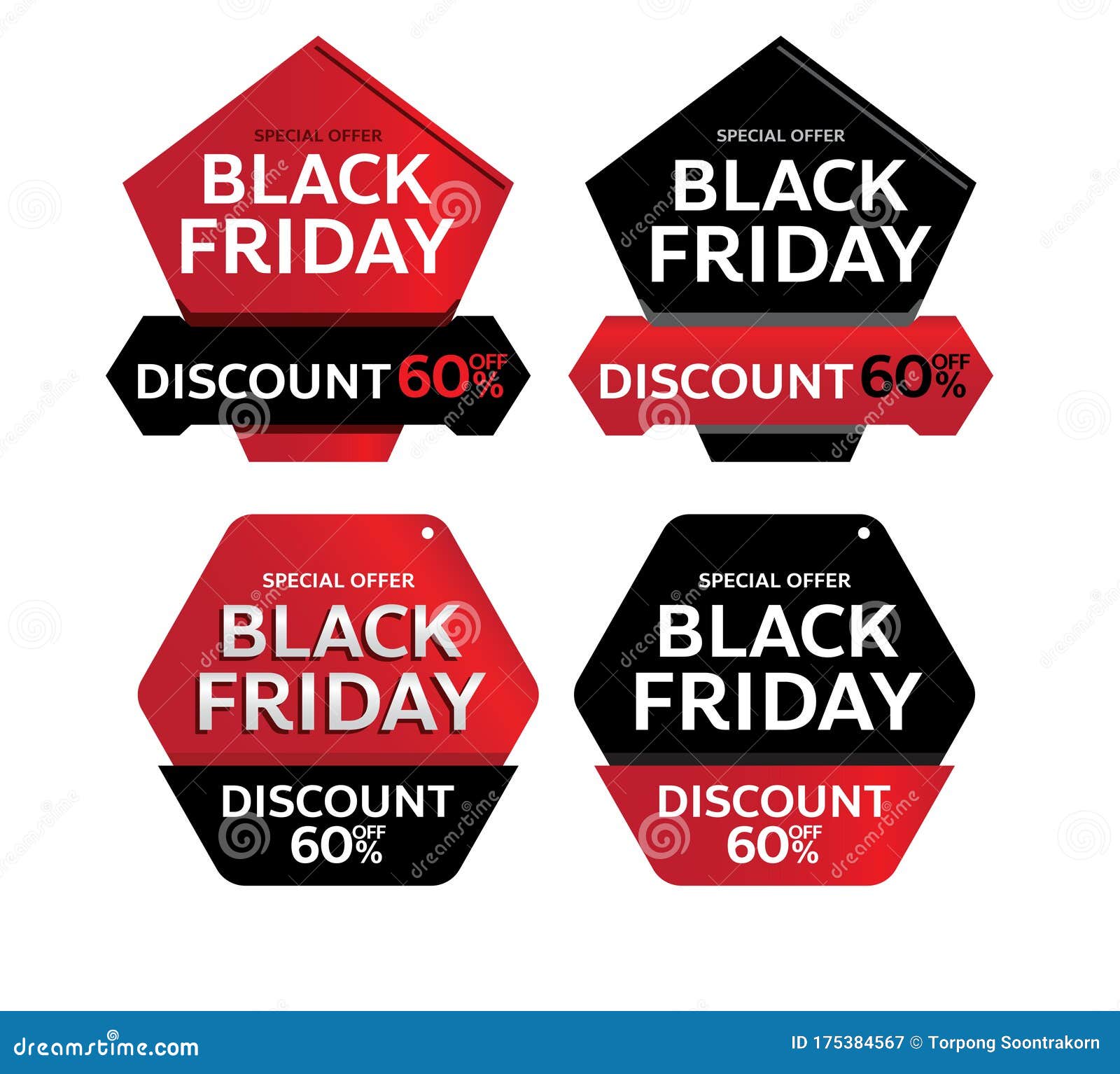 Red Banner Promotion Tag Design for Marketing Stock Vector ...