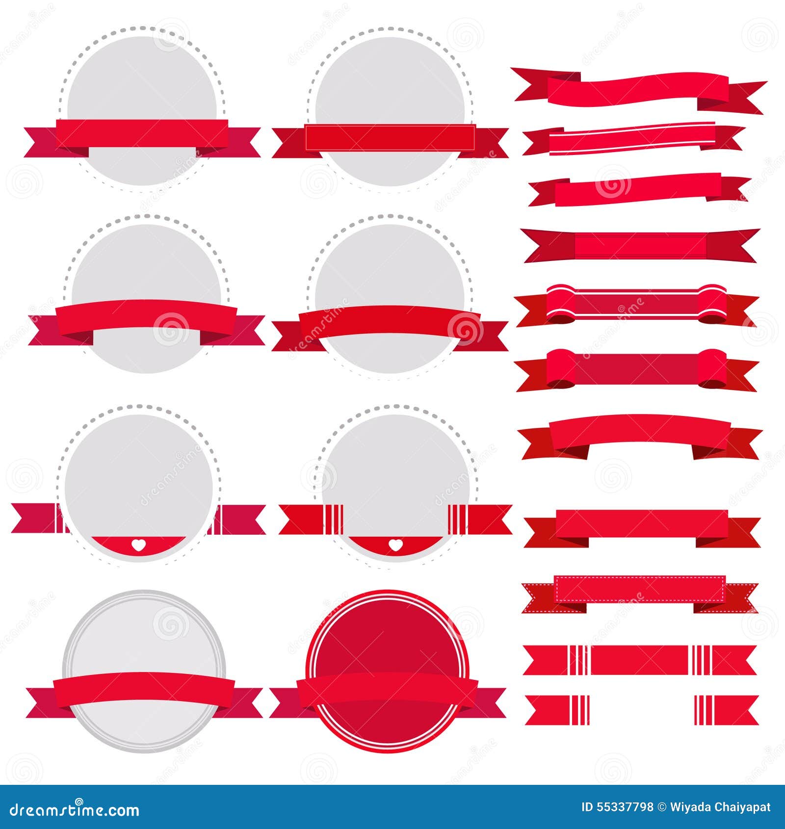 Red banner set stock illustration. Illustration of banners - 55337798