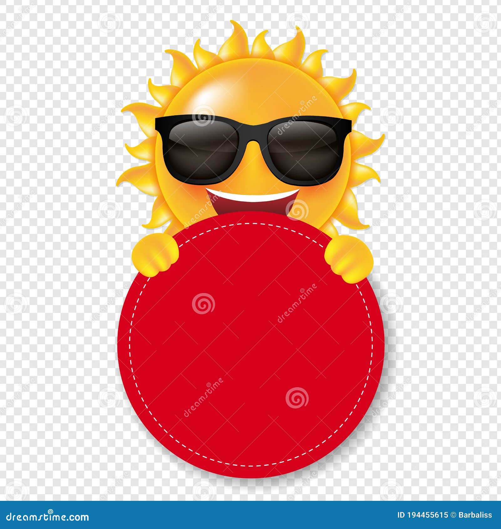Red Banner with Sun Isolated Transparent Background Stock Vector ...