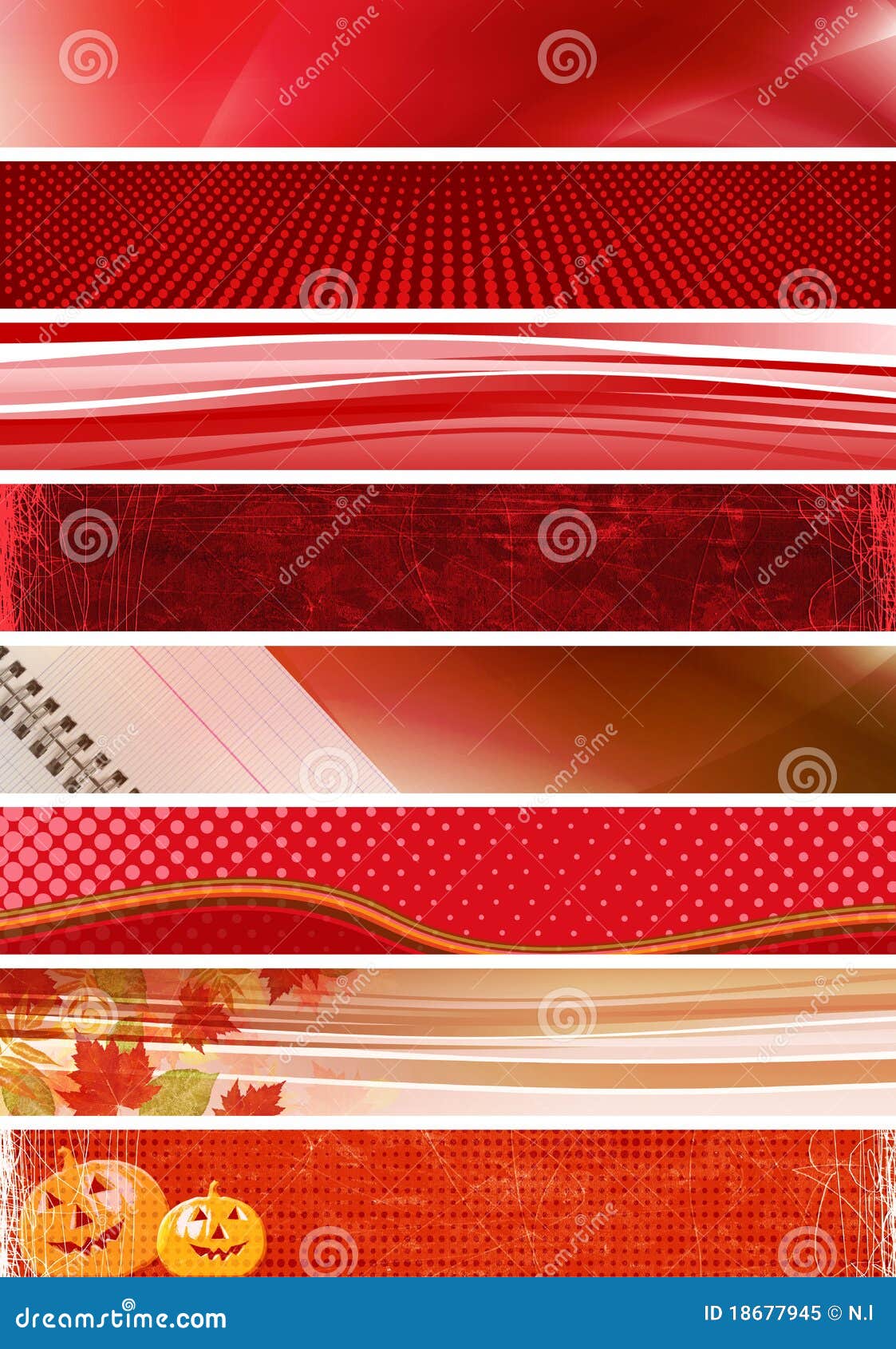 Red banners stock illustration. Illustration of orange - 18677945