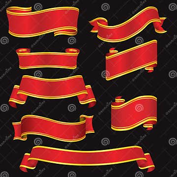 Red Banners stock vector. Illustration of elegant, display - 2168102