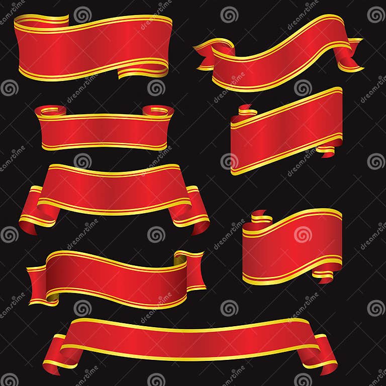 Red Banners stock vector. Illustration of elegant, display - 2168102