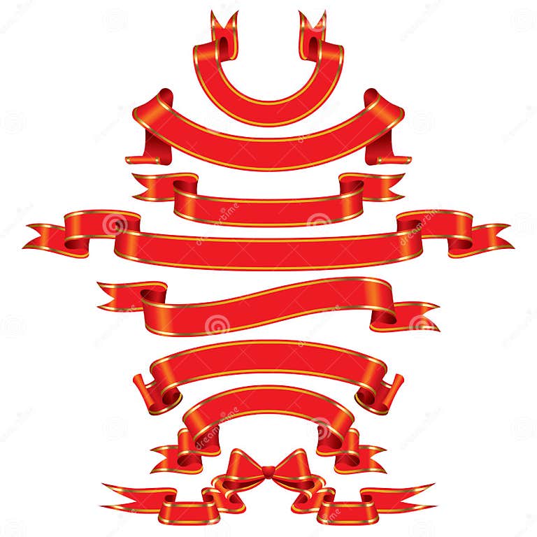 Red banners stock vector. Illustration of celebration - 3064774