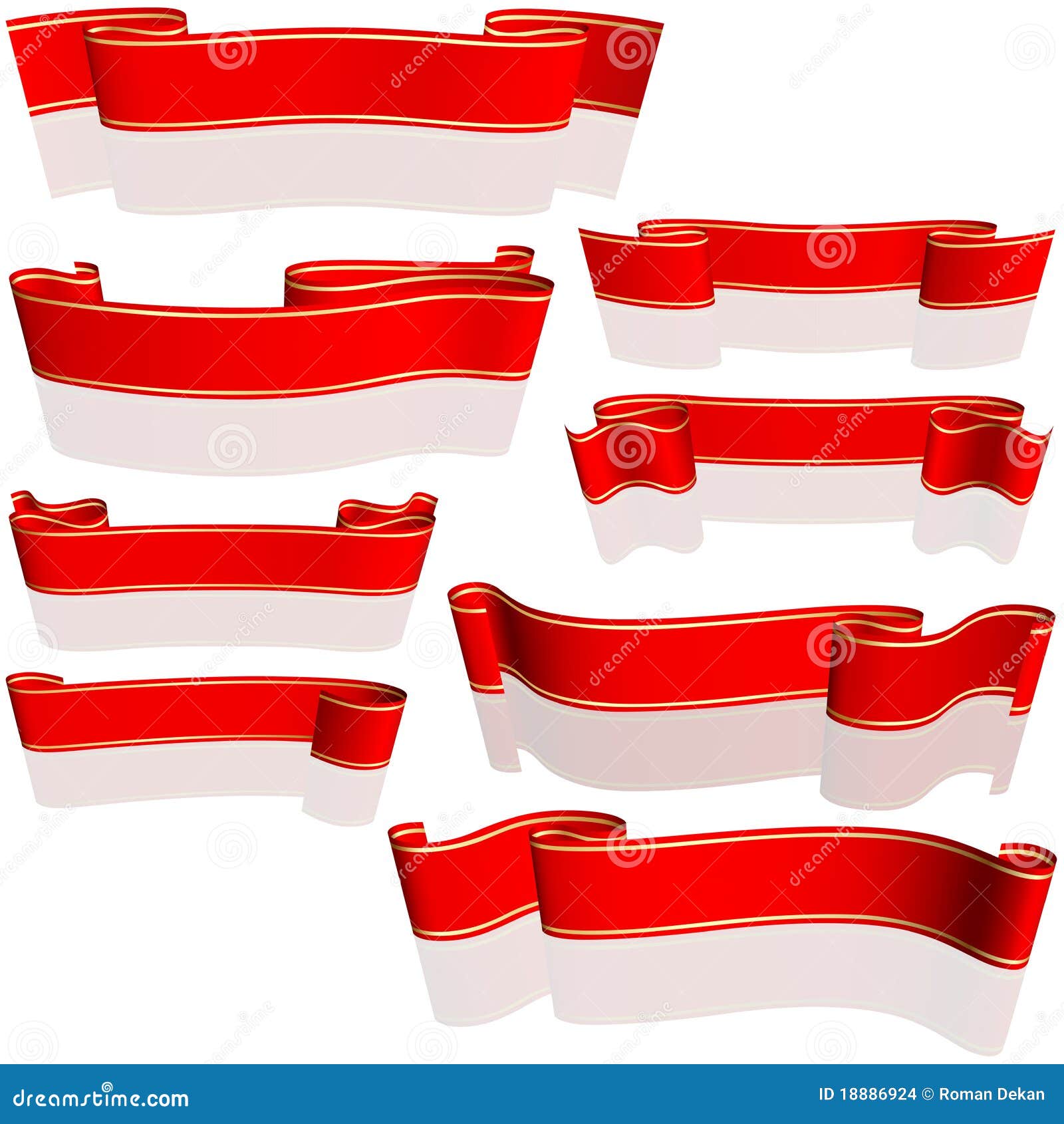 Red Banners Set stock vector. Illustration of collection - 18886924