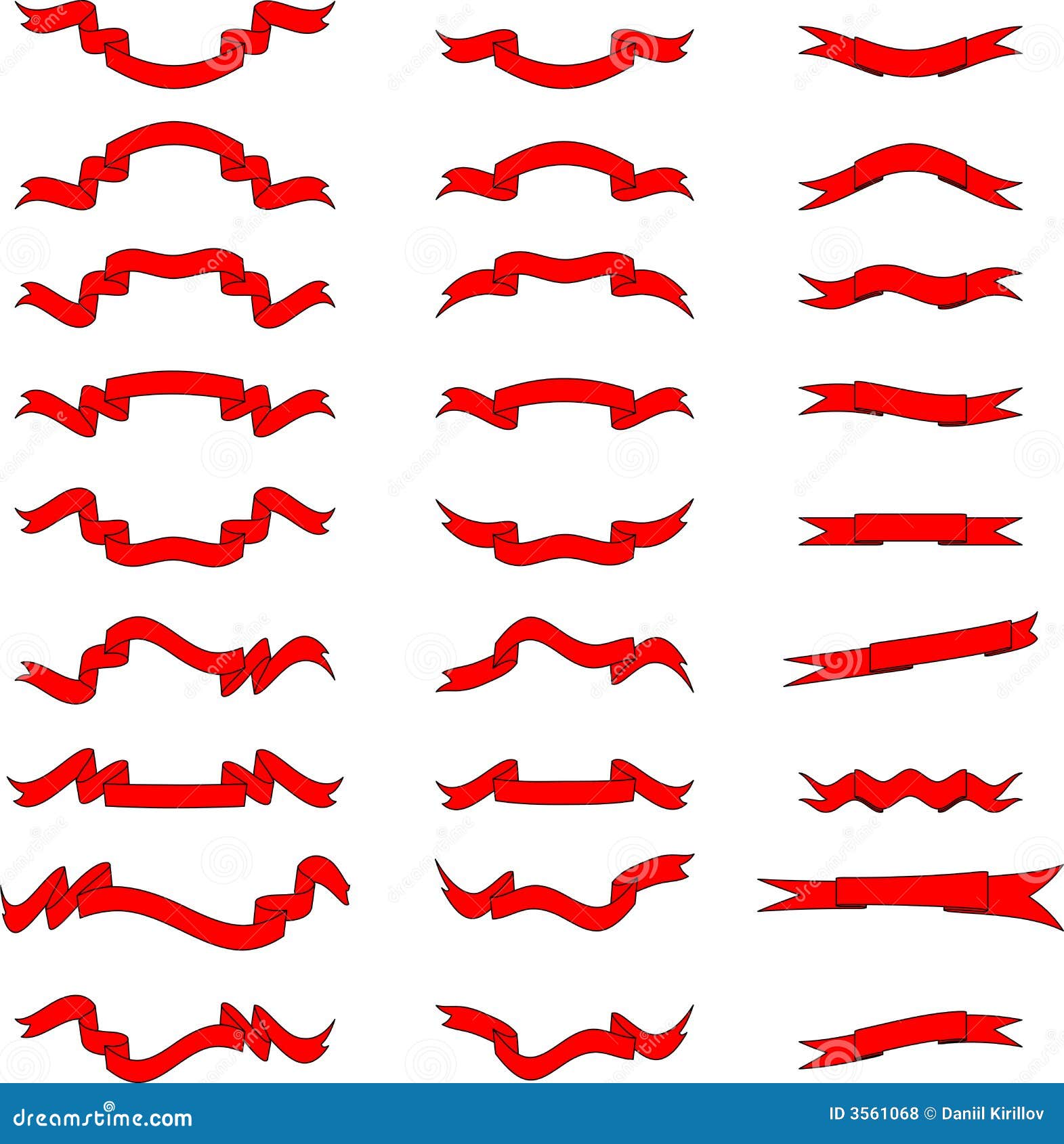 Red banners set stock vector. Illustration of display - 3561068