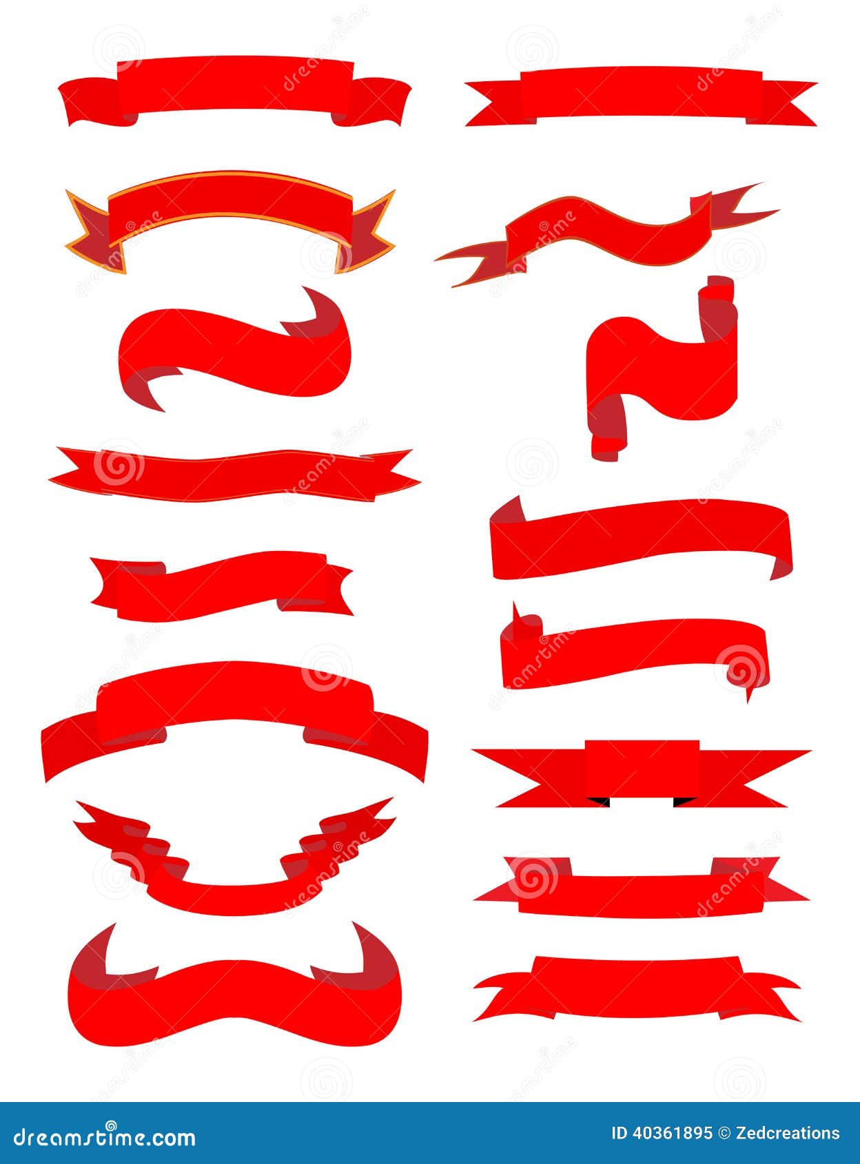 Red Banners stock vector. Illustration of banner, label - 40361895