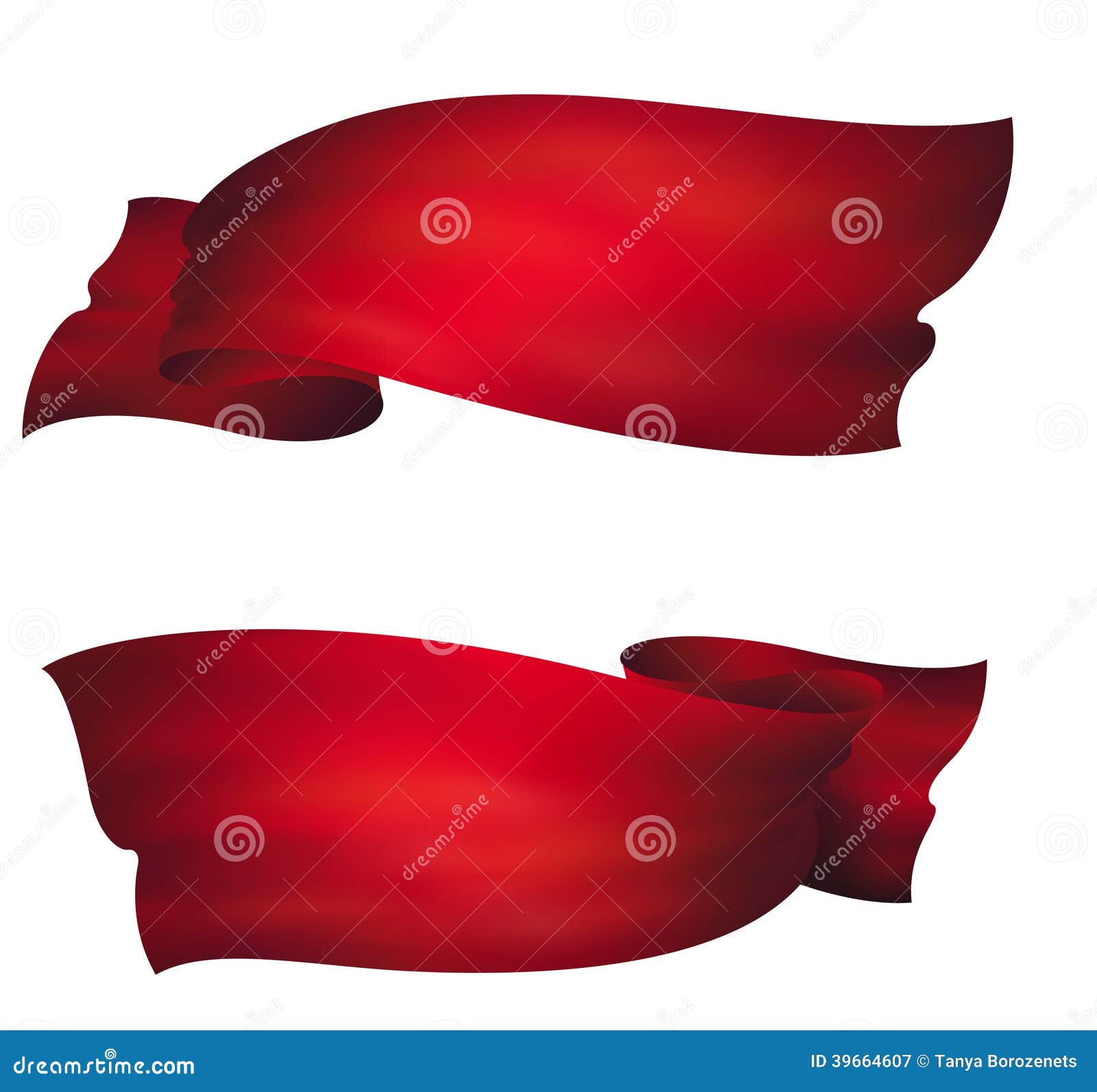 Red banners , vector set stock vector. Illustration of invitation ...