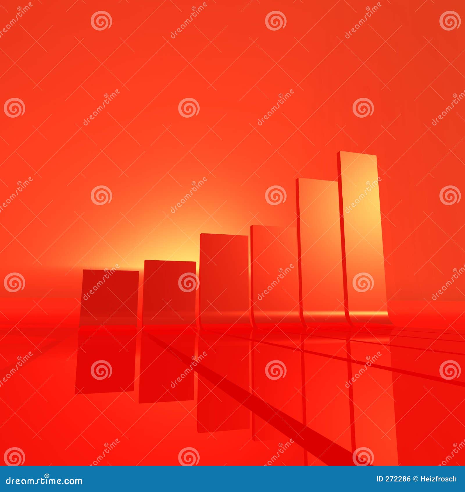 Red bar chart stock illustration. Illustration of prospects - 272286