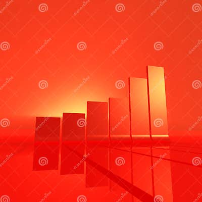 Red bar chart stock illustration. Illustration of prospects - 272286