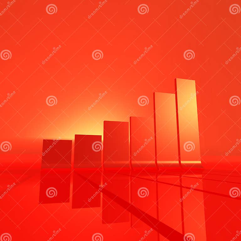 Red bar chart stock illustration. Illustration of prospects - 272286