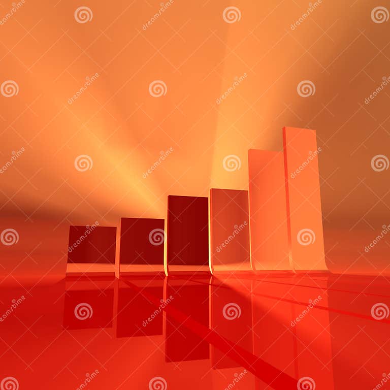 Red bar chart stock illustration. Illustration of efficiency - 272287