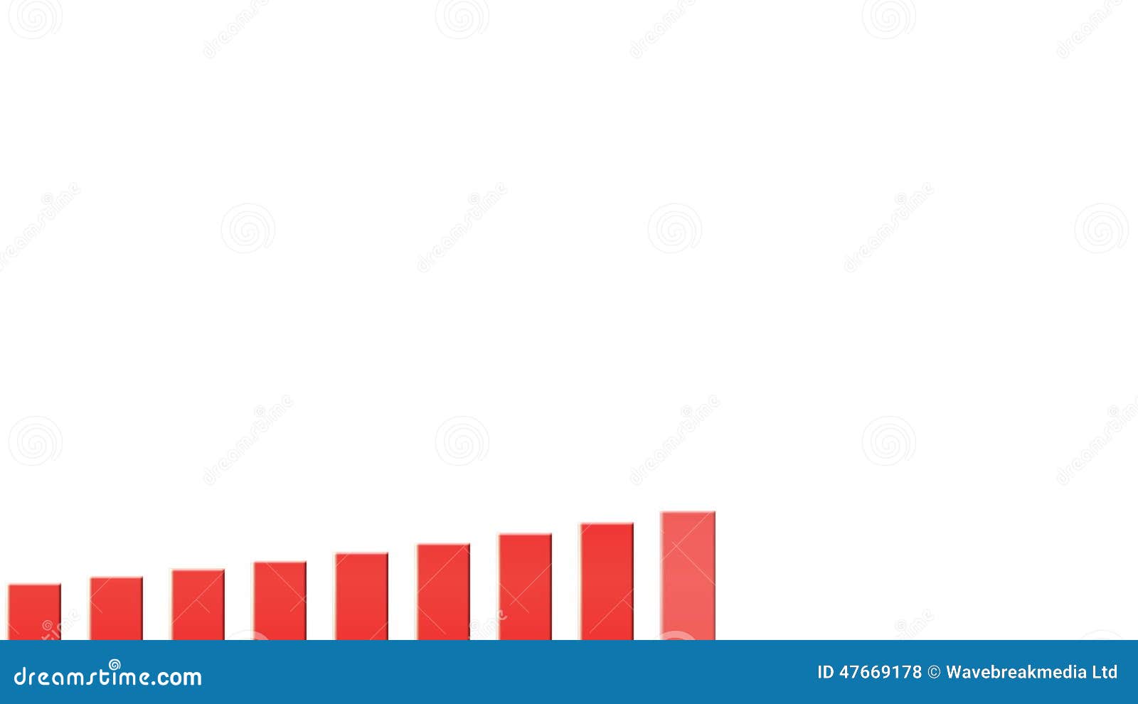 Red Bar Chart Showing Growth on White Background Stock Footage - Video ...