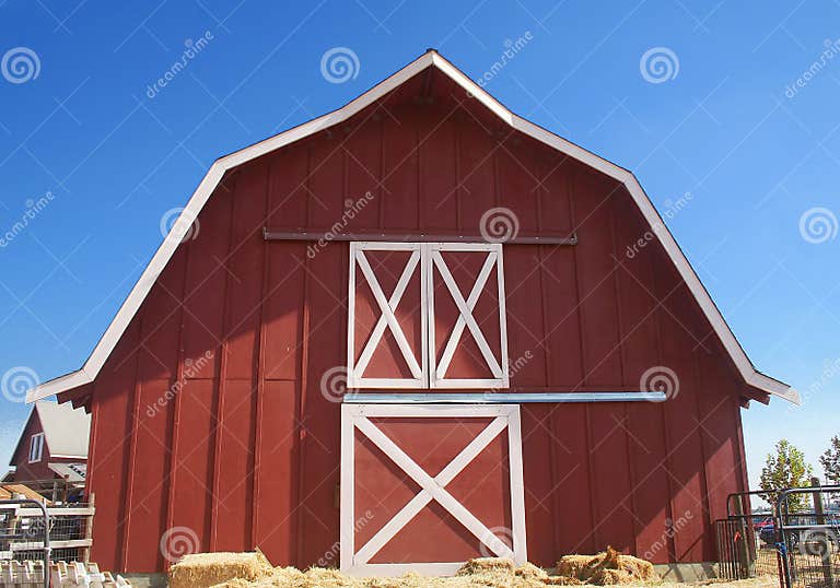 Red Barn stock photo. Image of grass, shelter, blue, landscape - 11410688