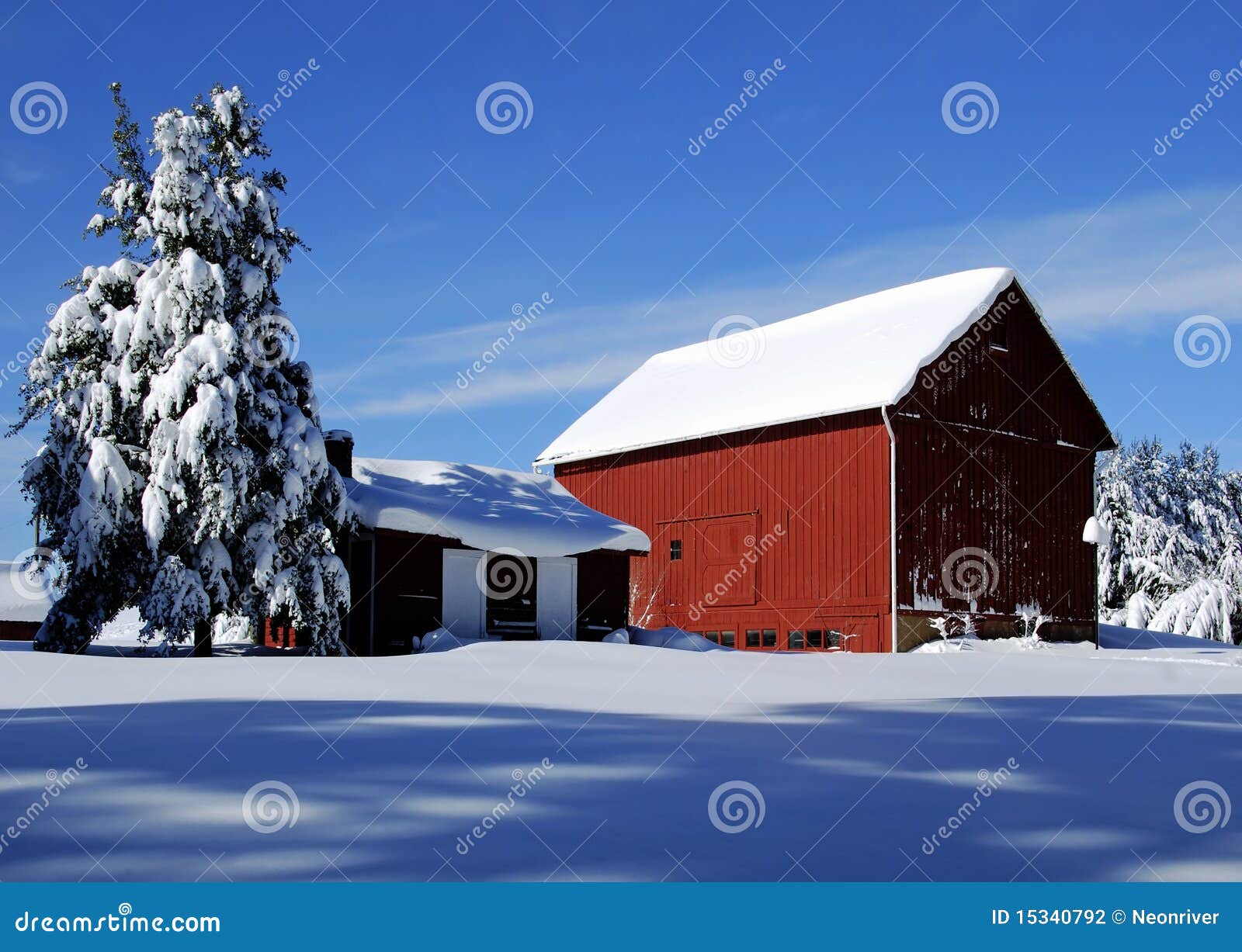 Red Barn stock photo. Image of country, barn, farm, rural - 15340792
