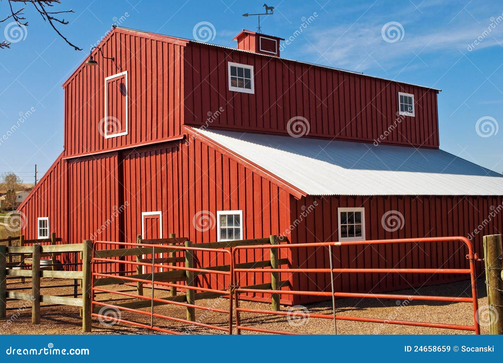 Red Barn stock image. Image of barn, wood, countryside - 24658659