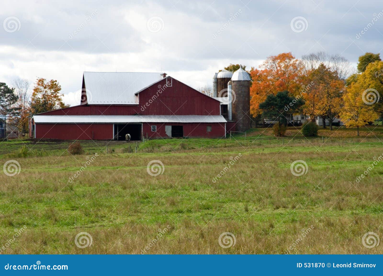 Red Barn stock photo. Image of acres, farms, architectural - 531870