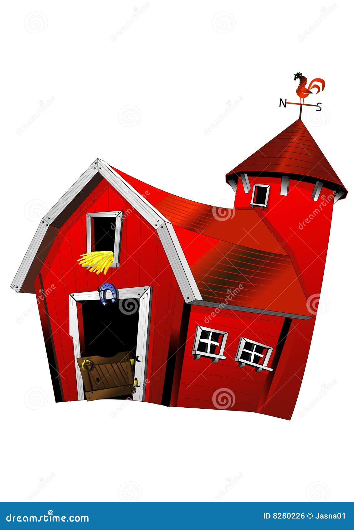 Red Barn Illustration