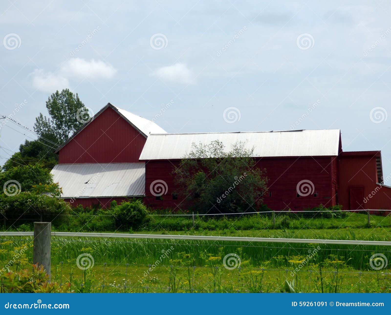 Red Barn stock image. Image of barns, summertime, farm - 59261091