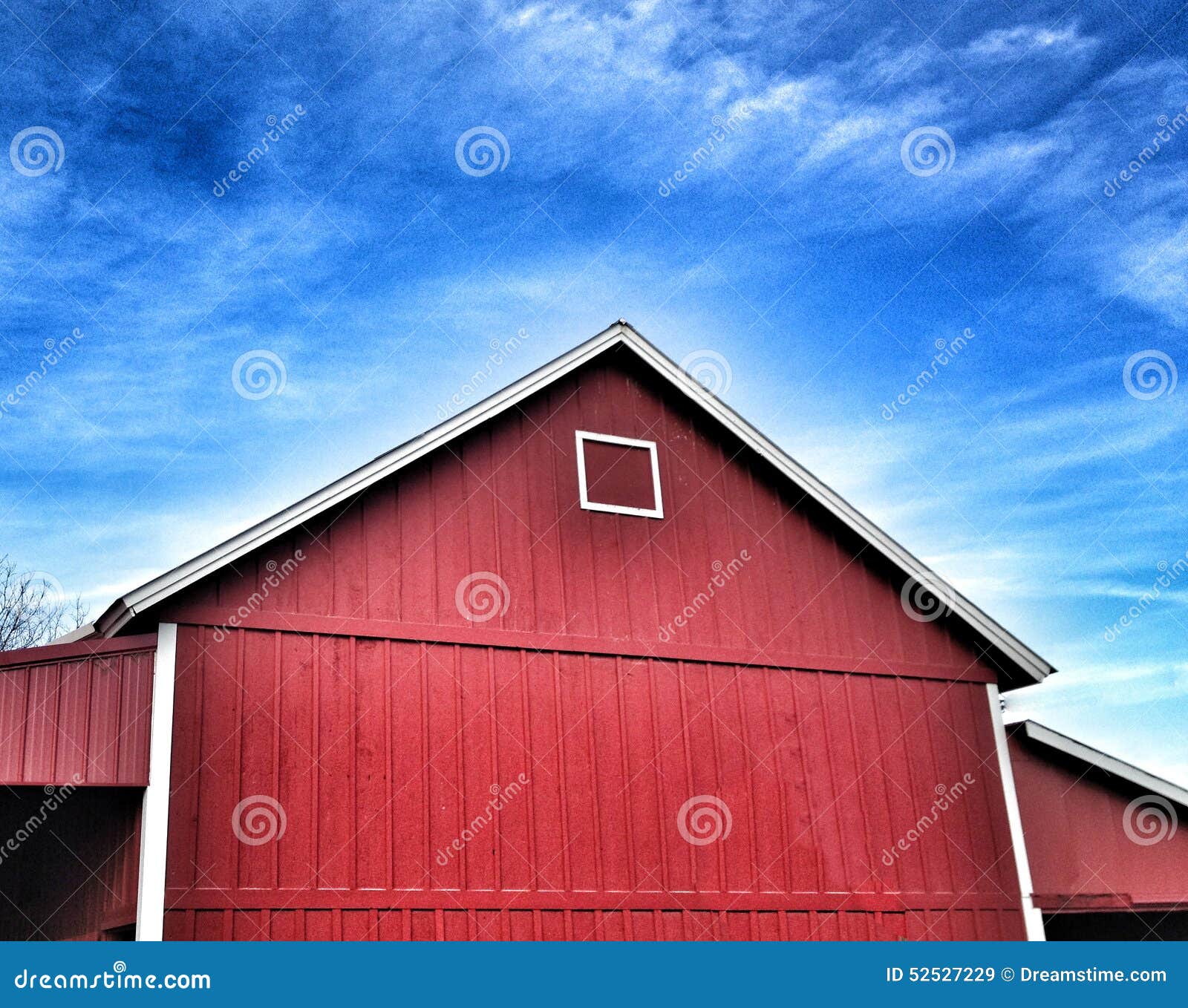 Old Barn With Blue Sky And Clouds Royalty-Free Stock Photo ...