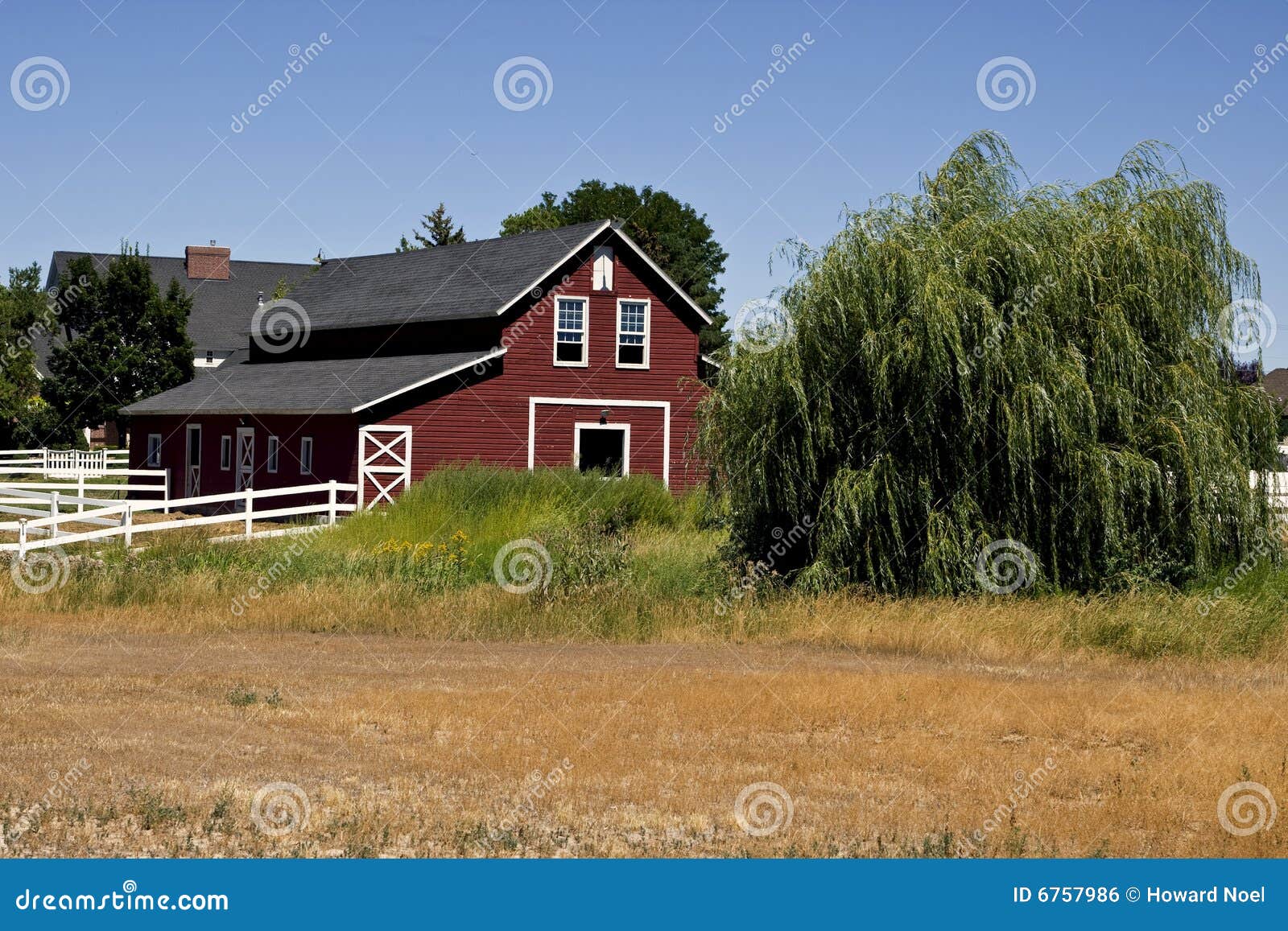 Red barn in countryside stock photo. Image of scenery - 6757986