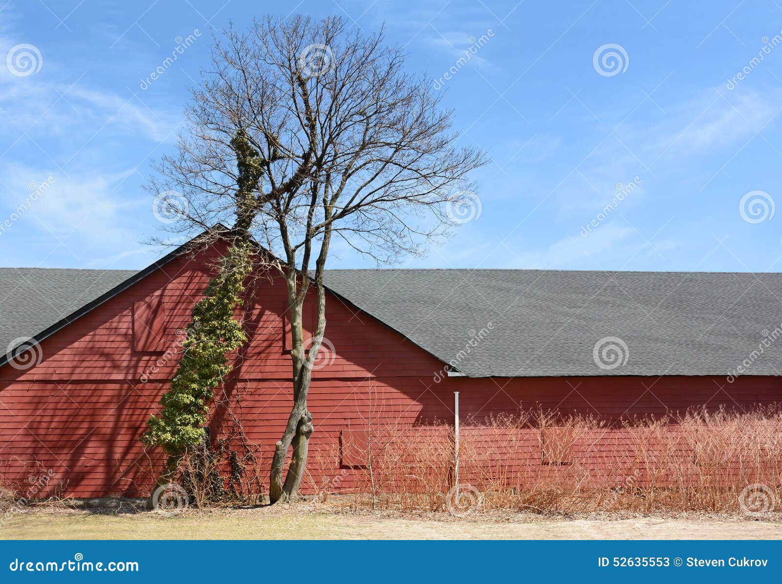 Red Barn stock image. Image of barn, trees, countryside - 52635553