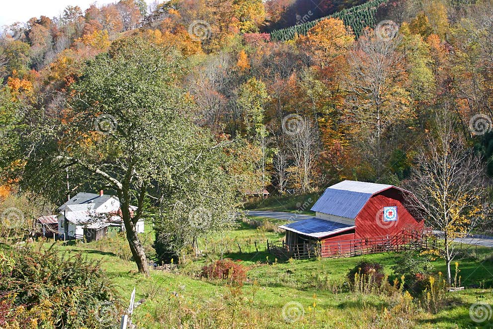 Red Barn in the Fall stock image. Image of rural, barn - 27559103
