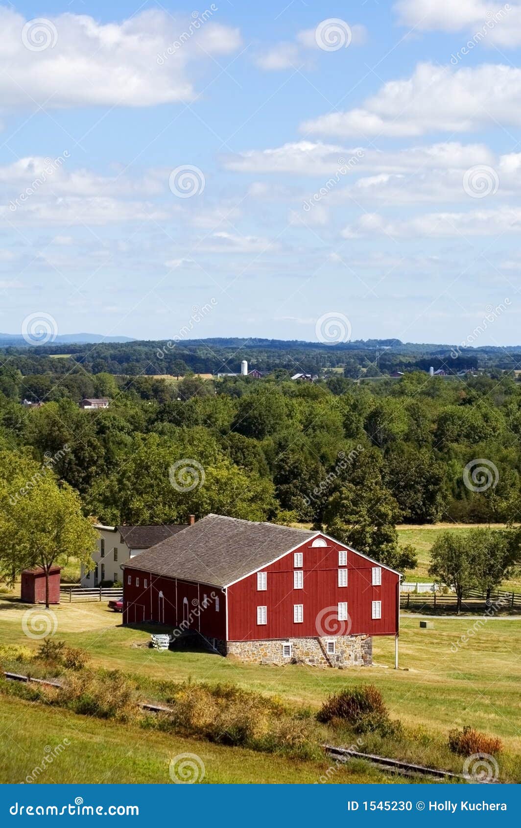 Red Barn Gettysburg Pennsylvania Vertical Centered Stock Photo - Image ...