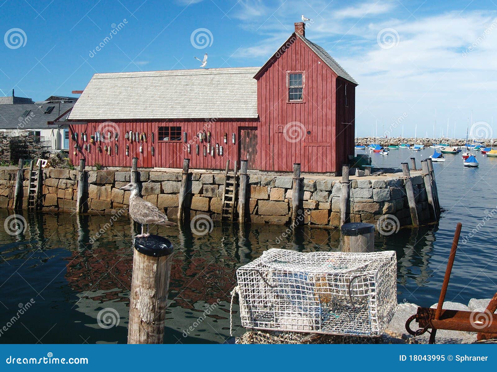 Red Barn. Motif Number 1. stock image. Image of pier - 18043995