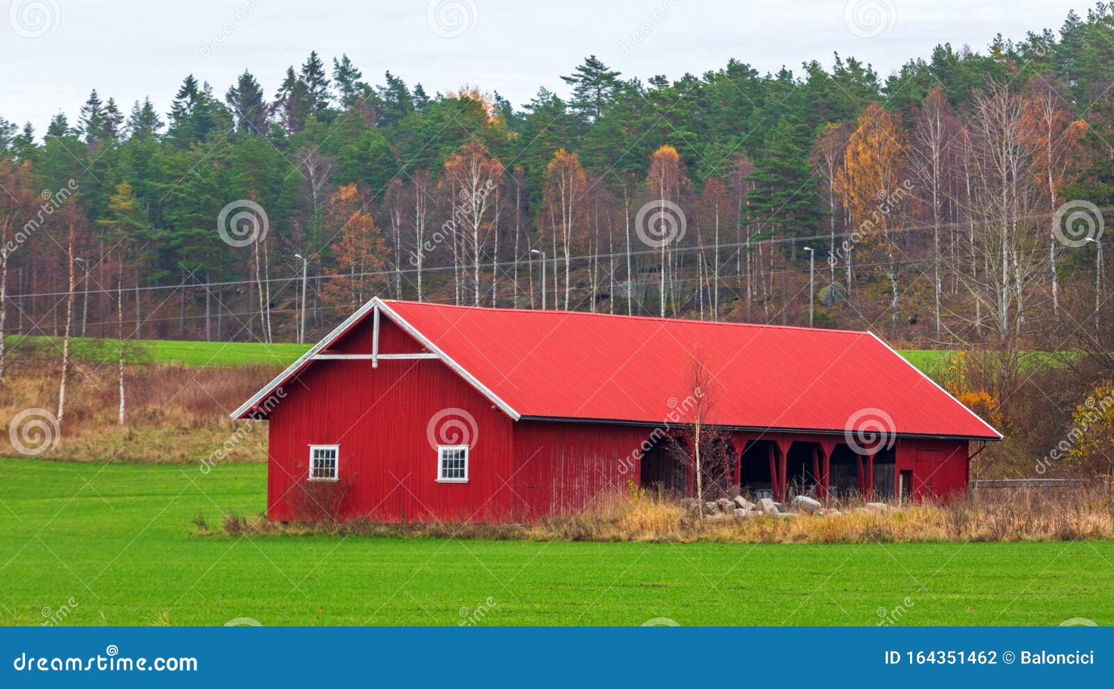 Red Barn Norway stock photo. Image of wooden, house - 164351462