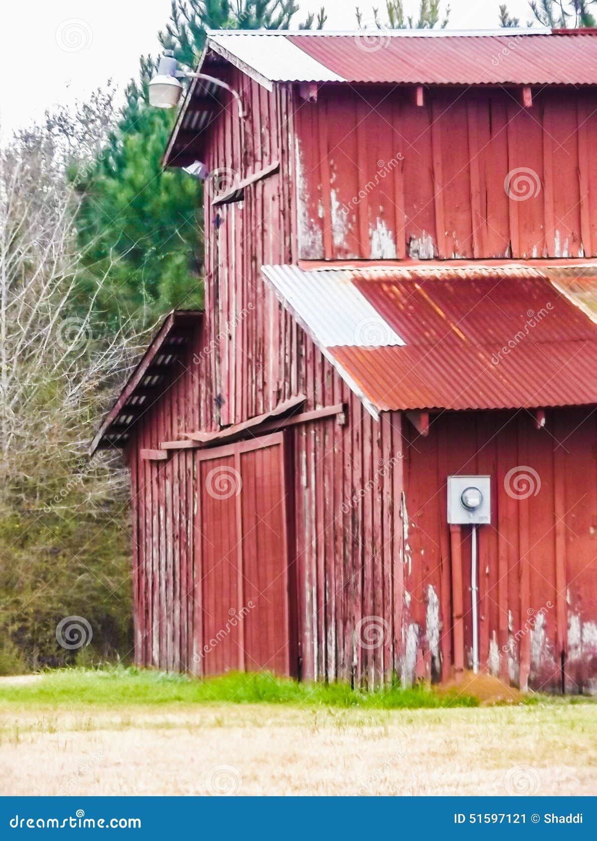 Red Barn stock image. Image of stables, farm, style, wooden - 51597121
