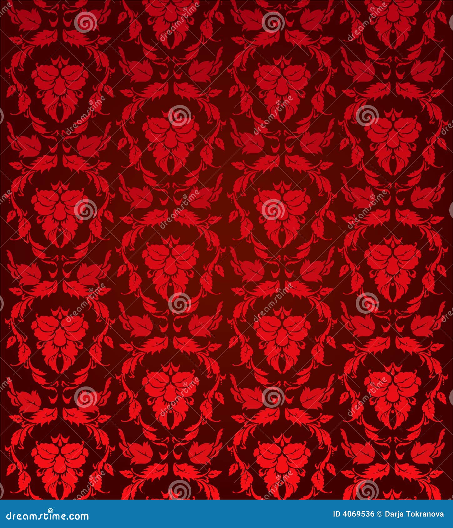 Red baroque stock vector. Illustration of baroque, ornate - 4069536