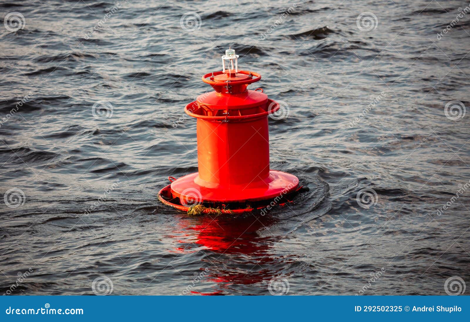 The Red Barrel Floats on the River Stock Image - Image of nautical ...