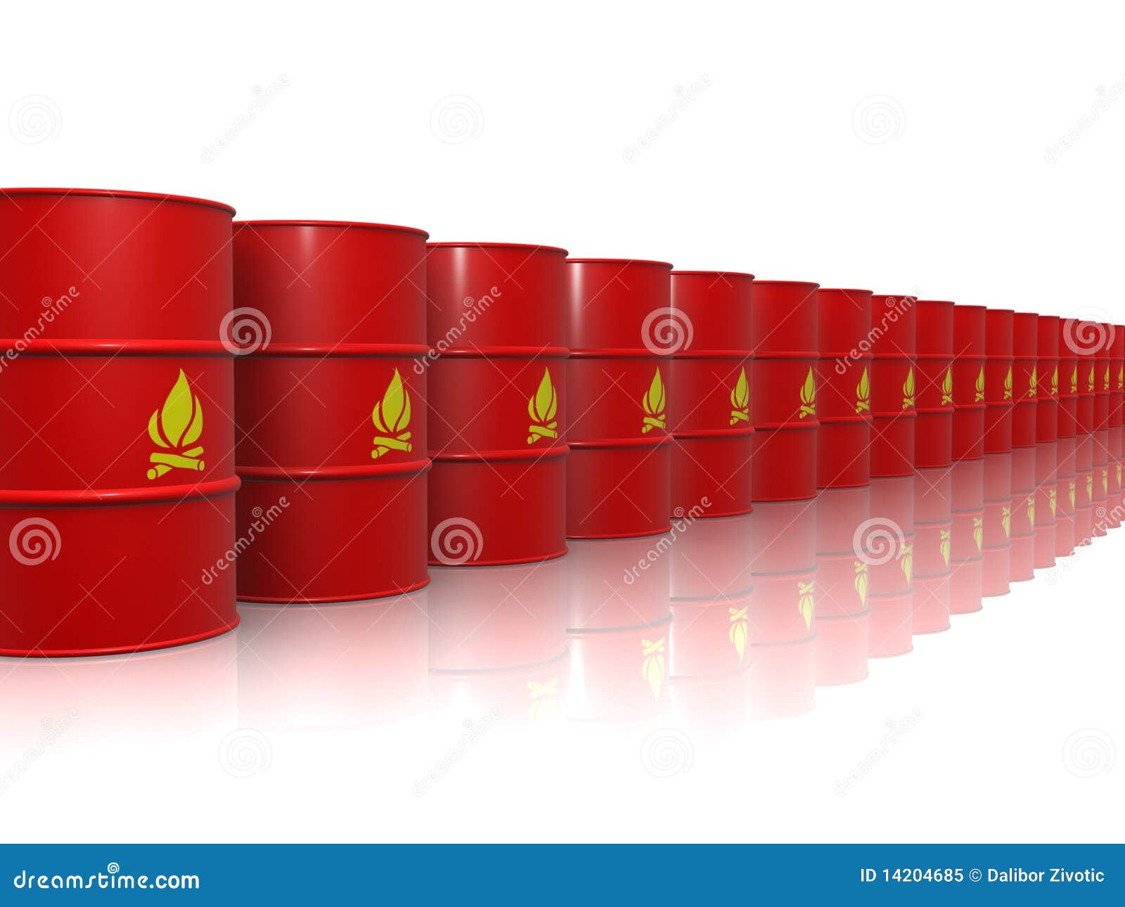 Red Barrels Containing Flammable Material Stock Illustration ...