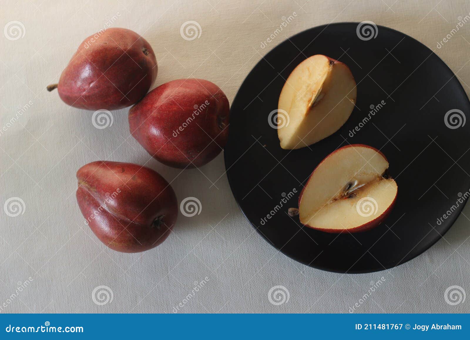 The Red Bartlett Pear Carries a True Pyriform Pear Shape. a Rounded ...
