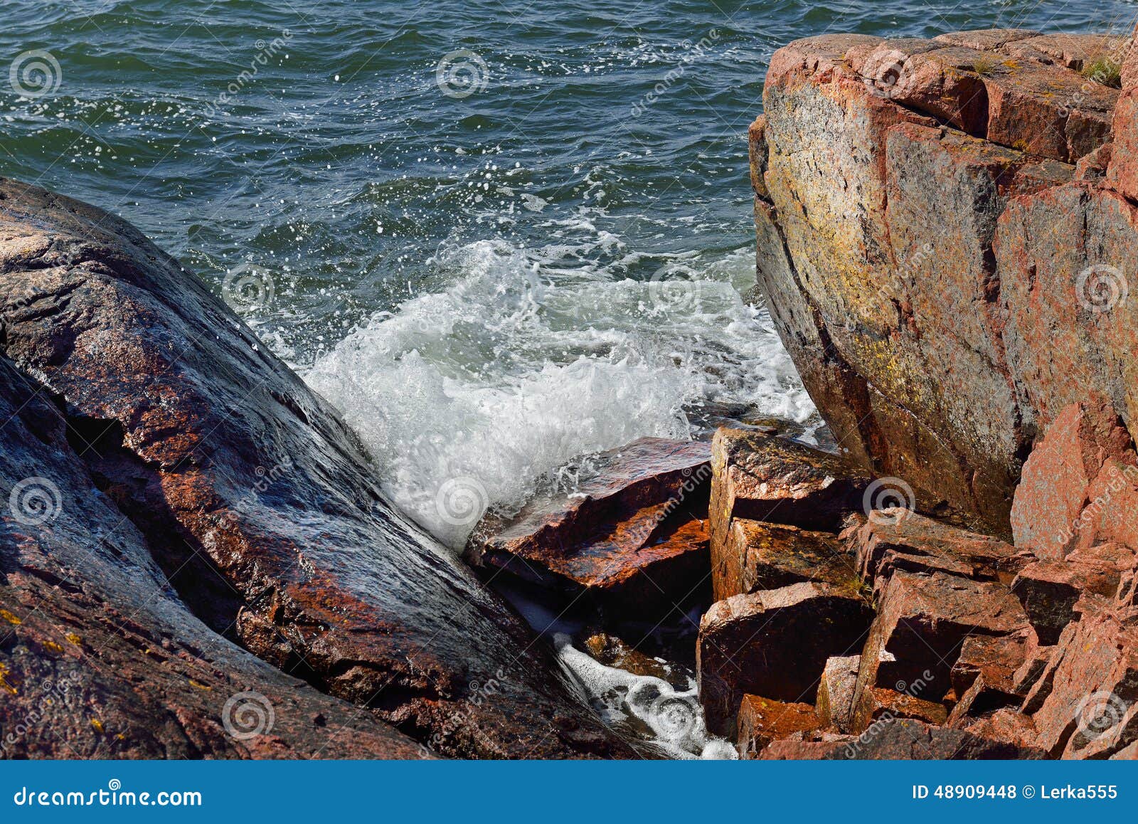 Red basalt cliffs stock photo. Image of aland, quiet - 48909448
