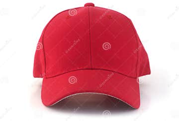 Red Baseball Cap stock image. Image of headwear, equipment - 76483179