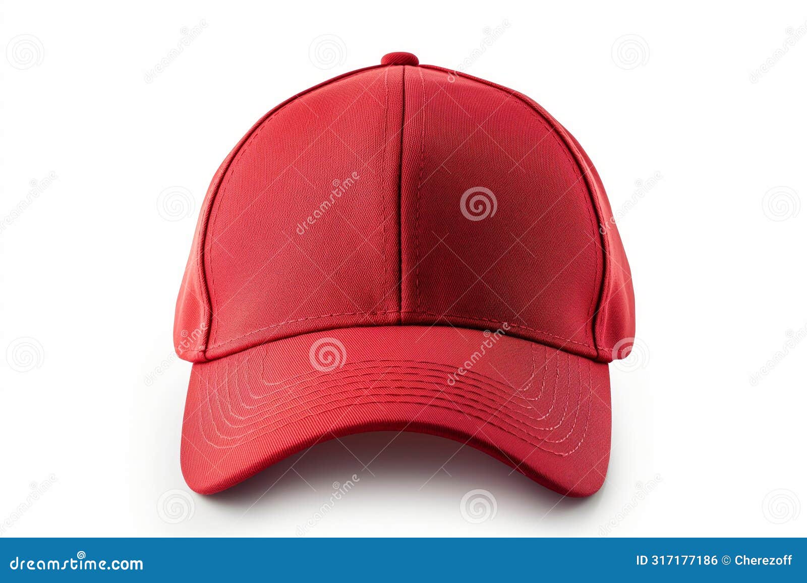 Red Baseball Cap Isolated on White Background Stock Photo - Image of ...